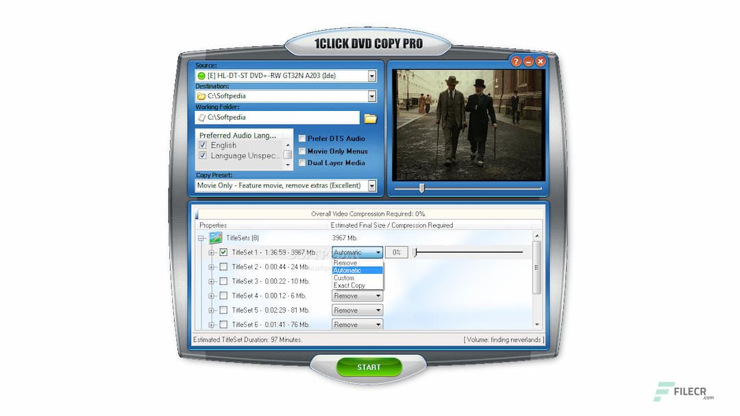 1CLICK DVD Copy Pro 5.2.2.6 Free Download - FileCR