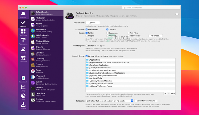 Alfred 5 Powerpack 5.7.2 for MacOS Download - FileCR