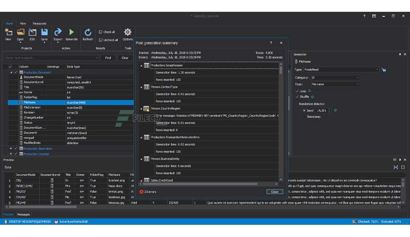 Quest Software ApexSQL Generate 2020.03.0384 Free Download - FileCR