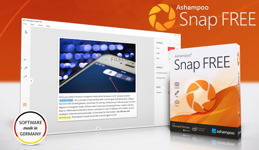 Ashampoo Snap Free 15.0.7 Free Download - FileCR