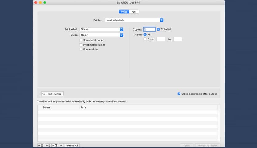 BatchOutput PPT 2.2.24 for MacOS Free Download - FileCR