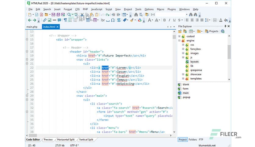 Blumentals HTMLPad 2025 v18.4.0.270 Free Download - FileCR