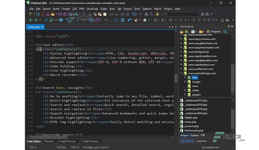 Blumentals HTMLPad 2025 v18.4.0.270 Free Download - FileCR