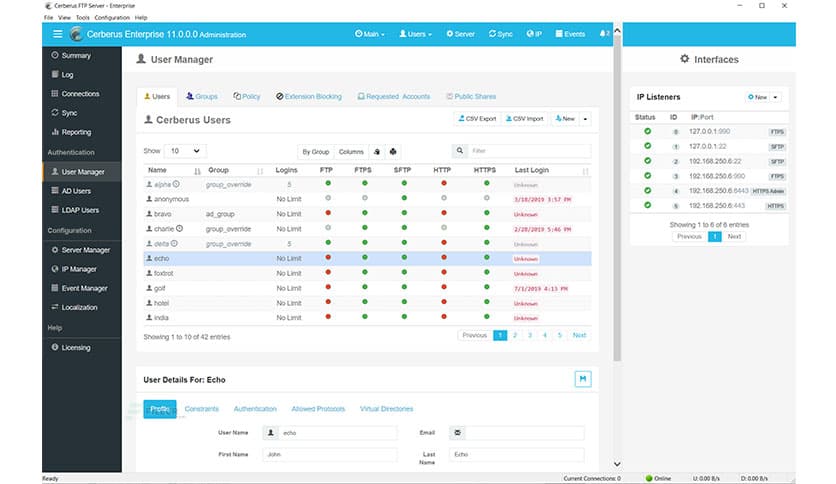 Cerberus FTP Server Enterprise 2025.3 - FileCR