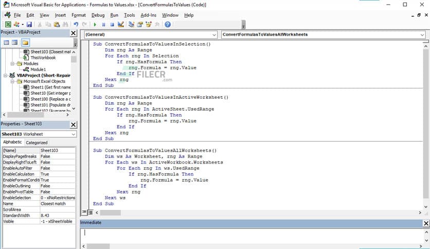 Code VBA 11.0.0.29 Full Version Free Download - FileCR