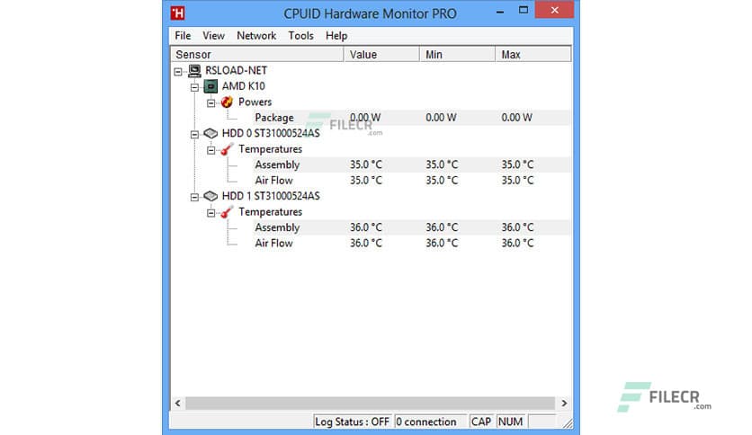 CPUID HWMonitor Pro 1.56 Free Download - FileCR