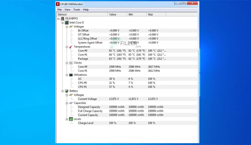 CPUID HWMonitor Free 1.60 Free Download - FileCR