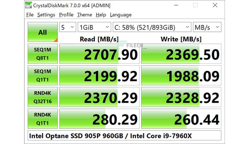 CrystalDiskMark 9.0.1 Free Download - FileCR