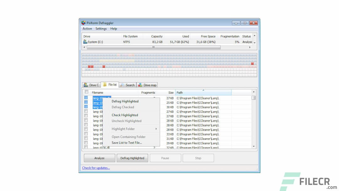 Defraggler 2.22.995 Professional / Business / Technician