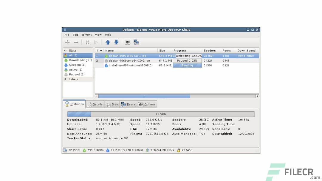 Deluge BitTorrent Client 2.1.1 Free Download - FileCR