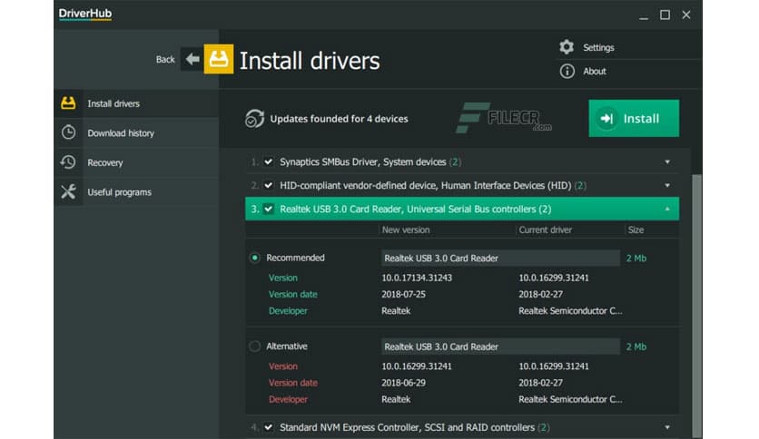 DriverHub 2.0.0 Full Version Free Download - FileCR