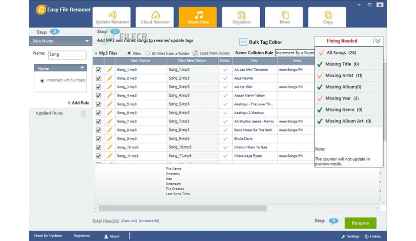 Easy File Renamer 2.5 Full Version Free Download - FileCR