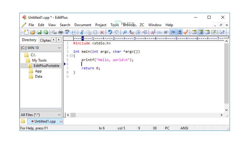 ES-Computing EditPlus 6.0.779 Free Download- FileCR