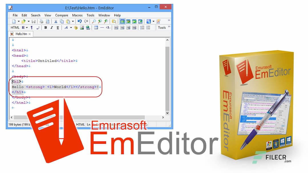 Emurasoft EmEditor Professional 25.4.3 Free Download - FileCR