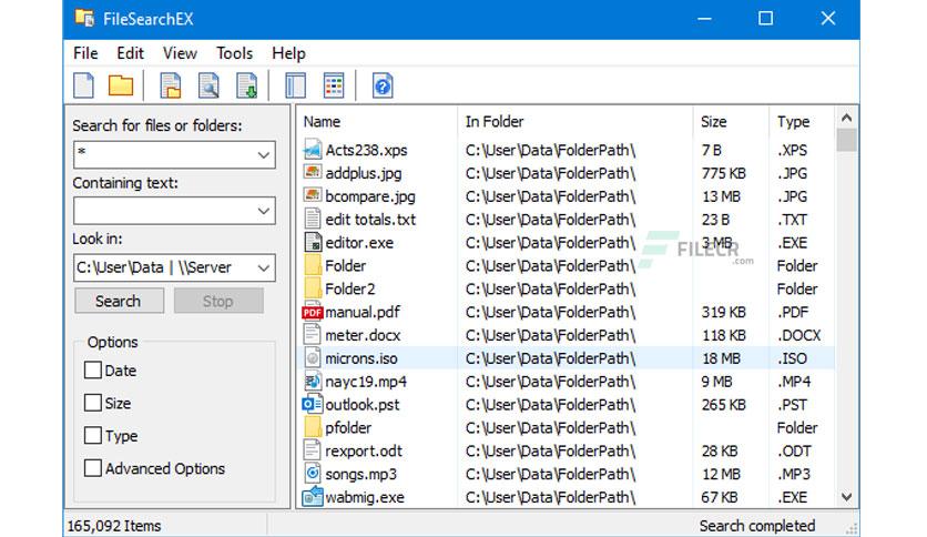 FileSearchEX 1.1.0.9 Full Version Free Download - FileCR