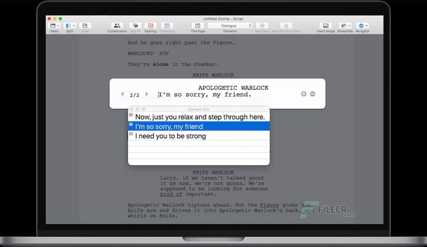 Final Draft 13.2.5 Build 94 for MacOS Free Download - FileCR