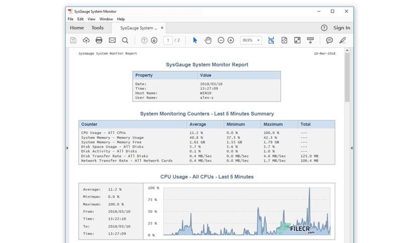 SysGauge Pro / Ultimate / Server 12.1.18 Free Download - FileCR