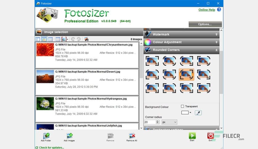Fotosizer Professional 3.20.0.590 Free Download - FileCR