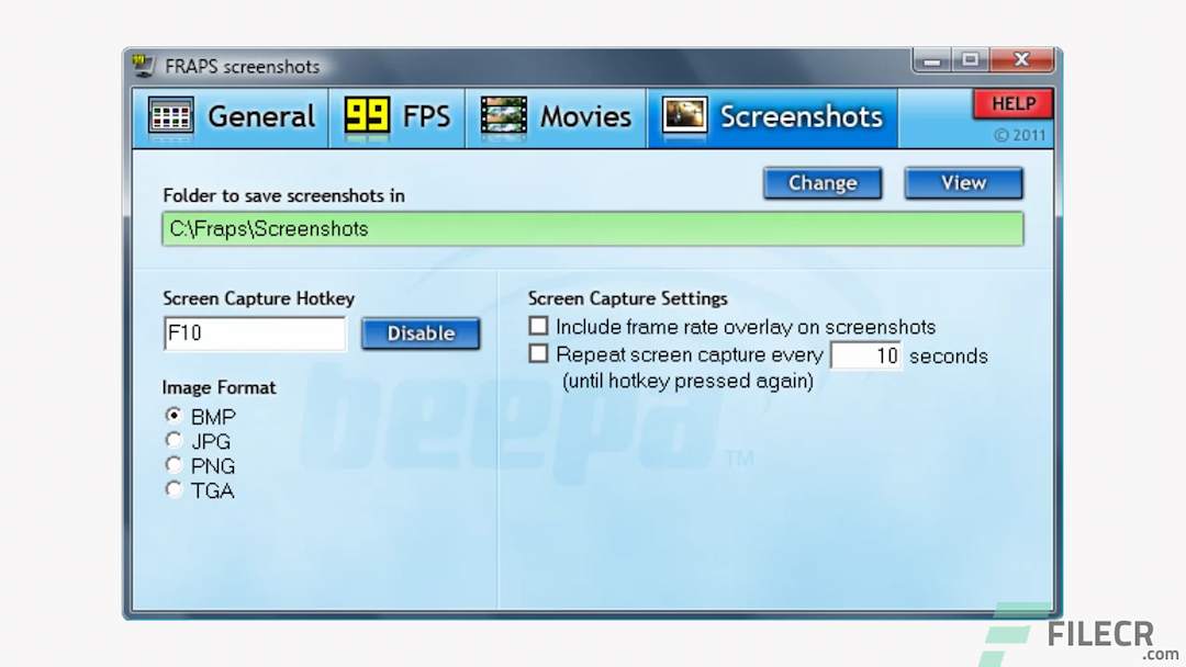 Fraps v3.5.9 build 15586 Free Download - FileCR