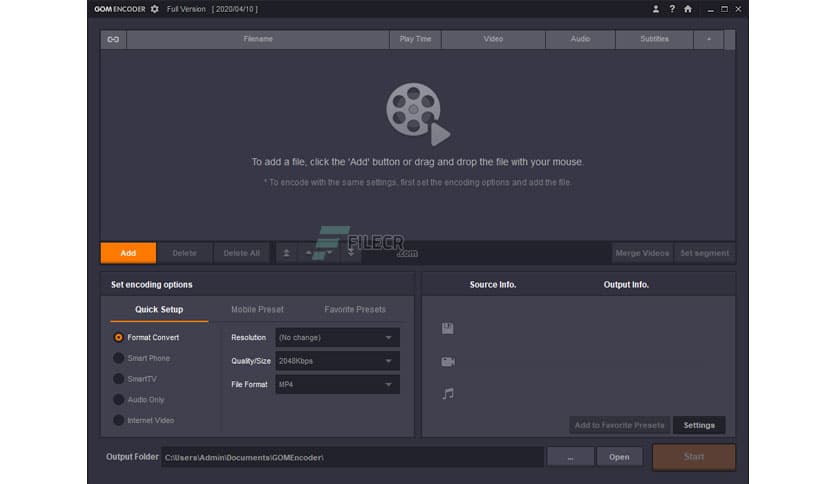 GOM Encoder 2.0.2.0 Full Version Free Download - FileCR