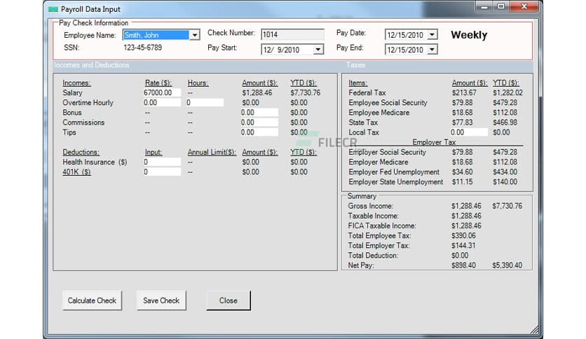 Halfpricesoft ezPaycheck 3.16.1 Free Download - FileCR