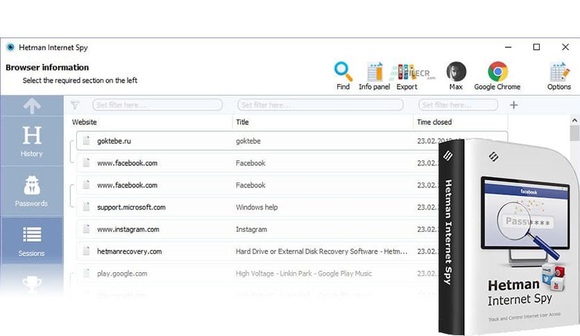 Hetman Internet Spy 4.0 Free Download - FileCR