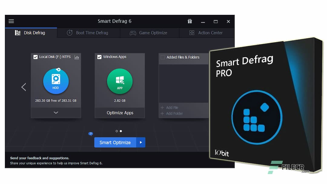 IObit Smart Defrag Pro 11.1.0.466 Free Download - FileCR