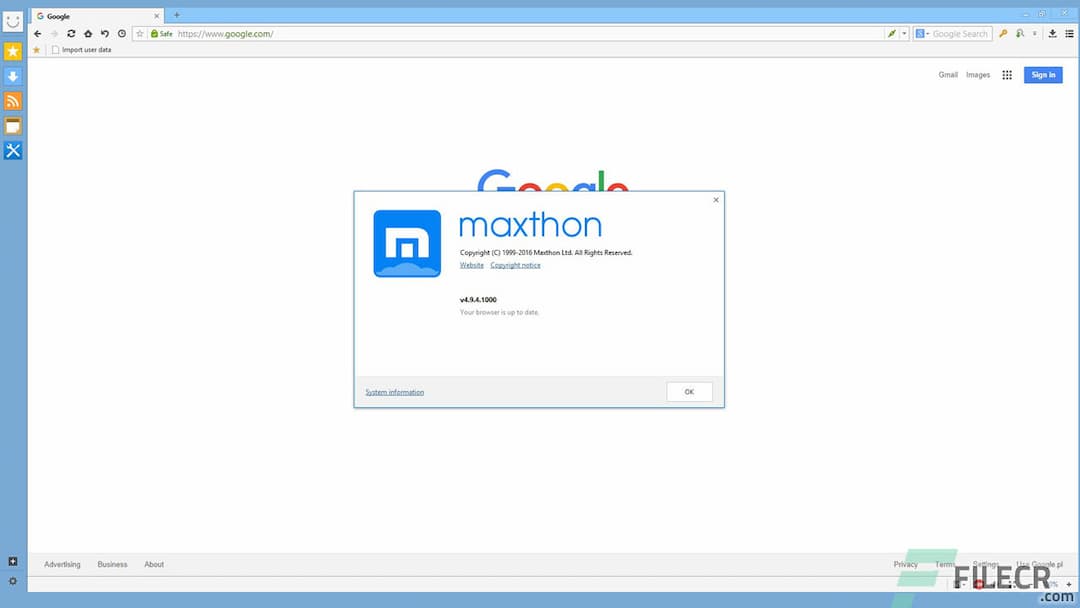 Maxthon Browser 7.5.2.3601 Free Download - FileCR