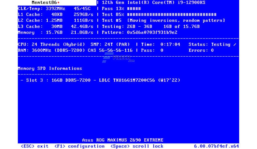 Memtest86+ 8.00 Stable Free Download - FileCR