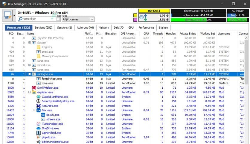 MiTeC Task Manager DeLuxe 4.9.0 Free Download - FileCR
