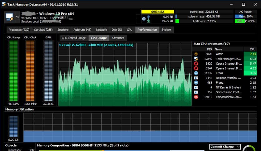 MiTeC Task Manager DeLuxe 4.9.0 Free Download - FileCR