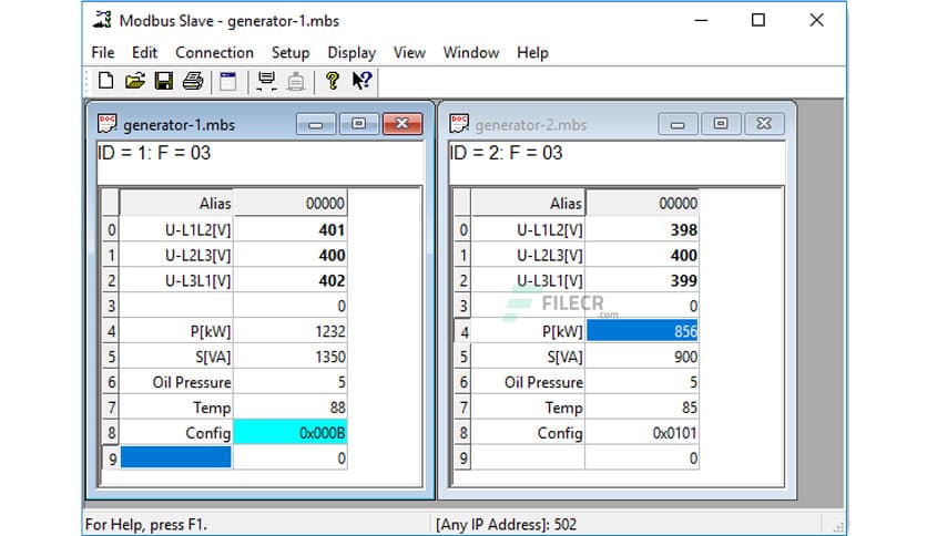 Modbus Slave 9.5.0.2346 Free Download - FileCR