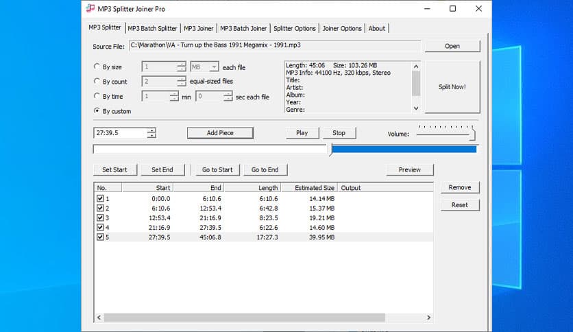MP3 Splitter Joiner Pro 4.2 Build 2612 Free Download - FileCR