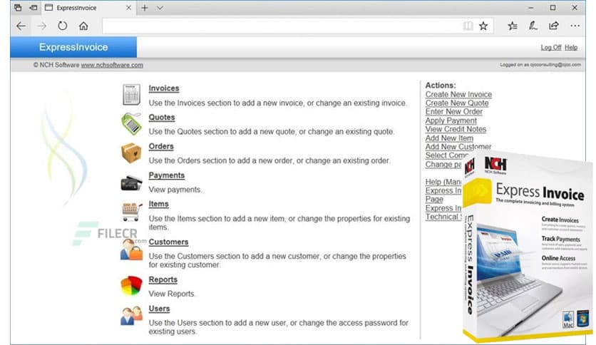 NCH Express Invoice Plus 9.46 Free Download - FileCR