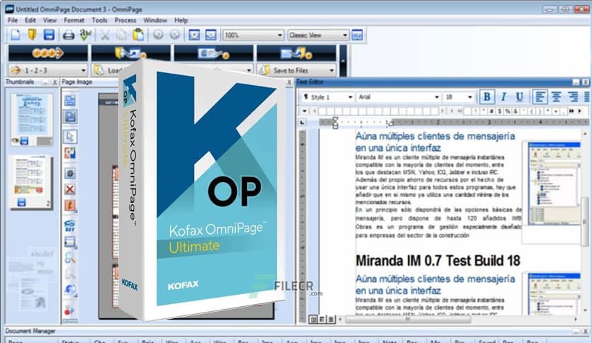 Kofax OmniPage Ultimate 19.2 Free Download - FileCR