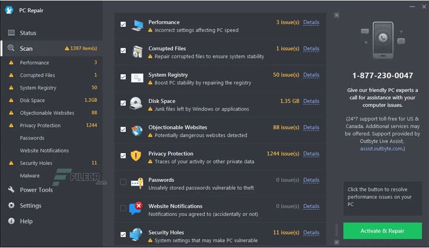 OutByte PC Repair 1.7.112.7856 Free Download - FileCR