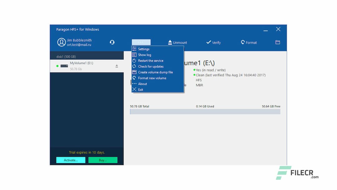 Paragon HFS+ for Windows 14.0.24 Free Download - FileCR