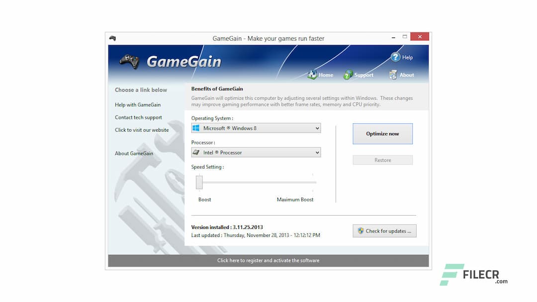 PGWare GameGain 4.10.21.2024 Free Download - FileCR