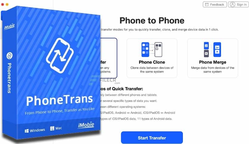 iMobie PhoneTrans 5.3.1.20230628 Free Download - FileCR