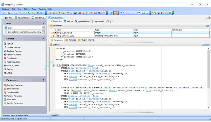 PostgreSQL Maestro 24.9.0.1 Free Download - FileCR