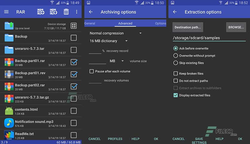 RAR 7.11 build 127 APK Free Download - FileCR
