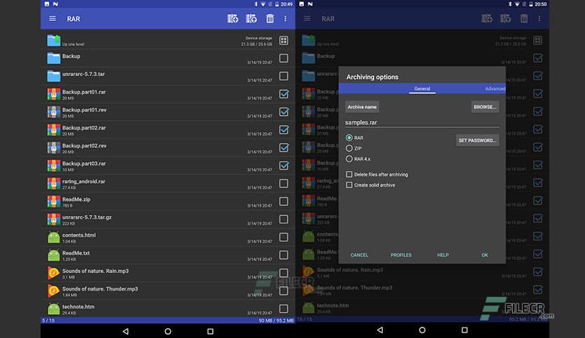 RAR 7.20 build 129 APK Free Download - FileCR