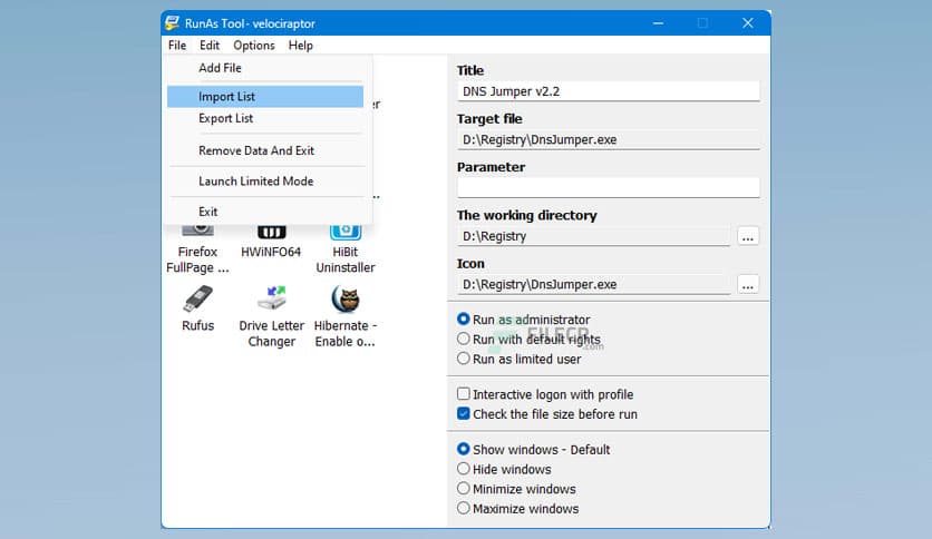 RunAsTool 1.5 Full Version Free Download - FileCR