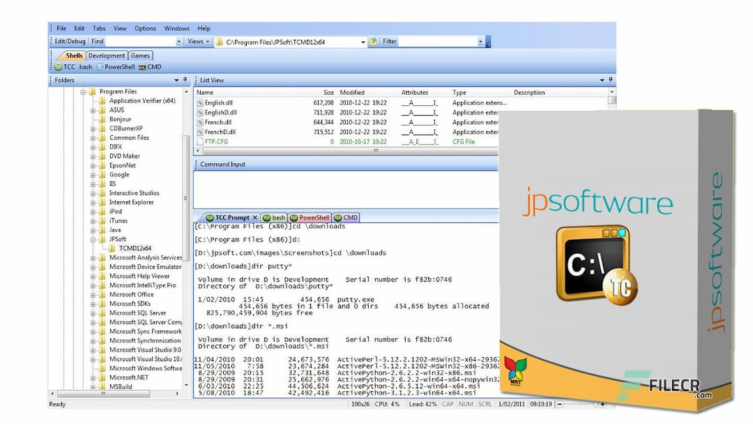 JP Software Take Command 35.00.21 Free Download - FileCR