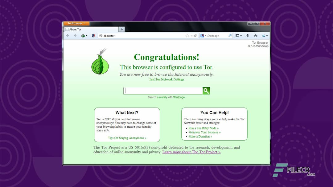 Tor Browser 15.0.3 Latest Free Download - FileCR