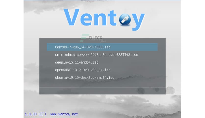 Ventoy + Live CD 1.1.09 Free Download - FileCR