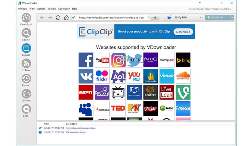 VDownloader 5.0.4128 Free Download - FileCR
