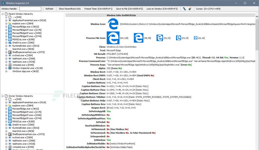 Window Inspector 3.7 Free Download - FileCR