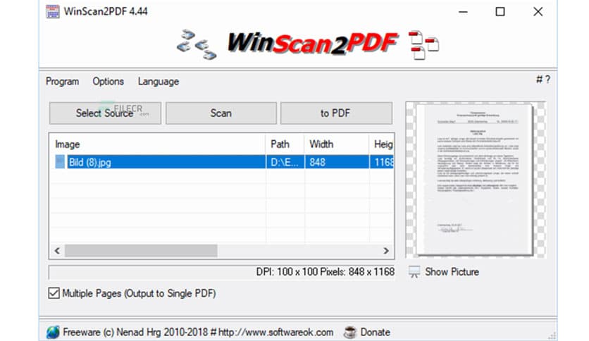 WinScan2PDF 9.41 + Portable Free Download - FileCR
