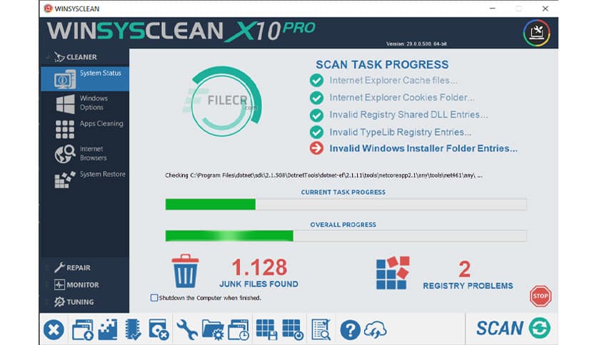 WinSysClean X12 Free 22.0 Free Download - FileCR